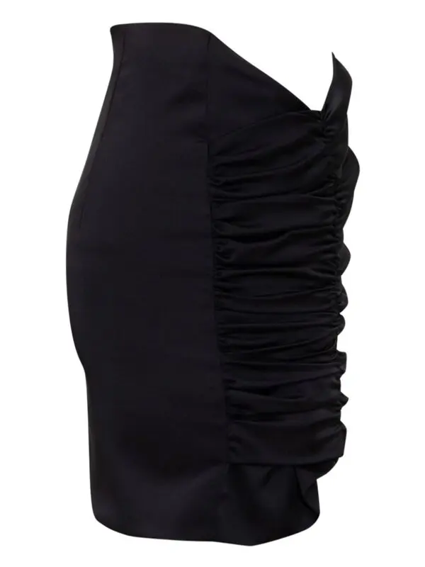 NINEMINUTES Draped Mini Skirt - Black