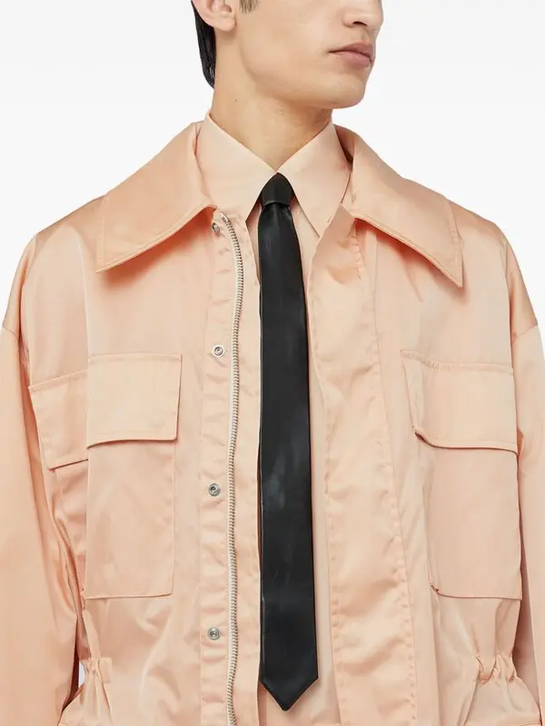 Jil Sander Leather Neck Tie - Black | Editorialist