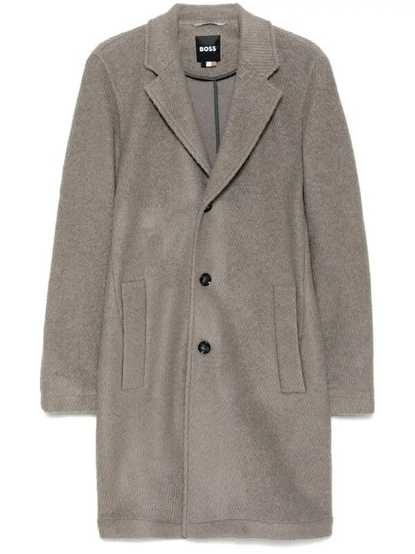 BOSS Single-breasted Tailored Coat - Neutrals
