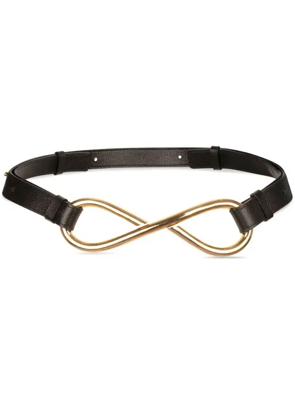 Silvia Tcherassi Oihana Leather Belt - Black