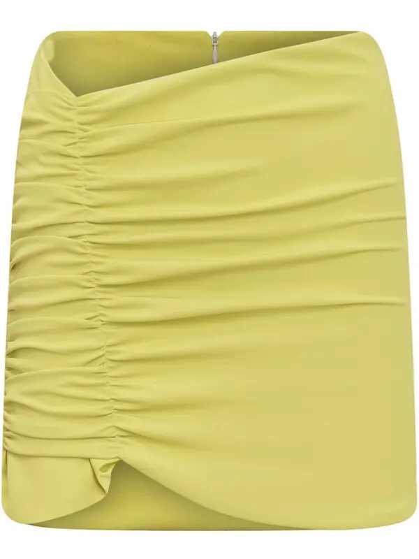 NINEMINUTES Draped Mini Skirt - Green