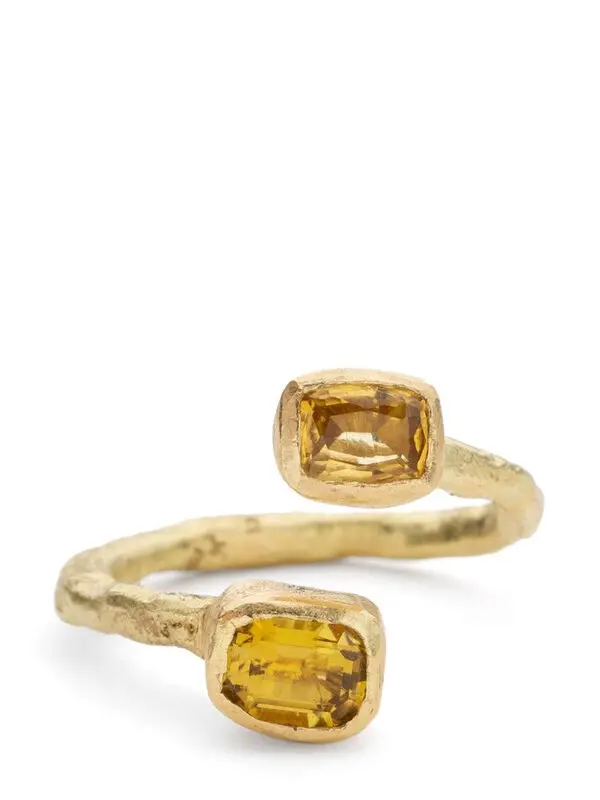 DISA ALLSOPP 18k Yellow Double Citrine Ring - Gold