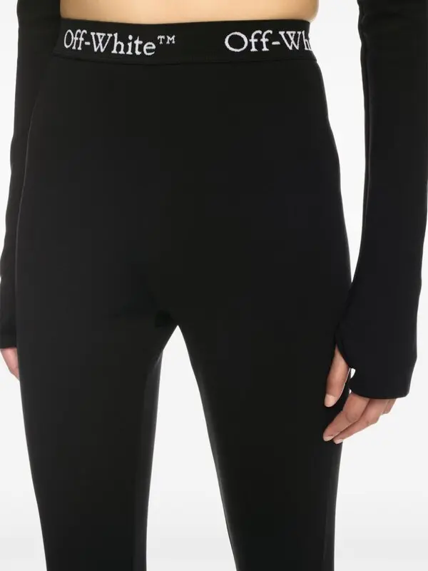Off-White Logo-band Leggings - Black