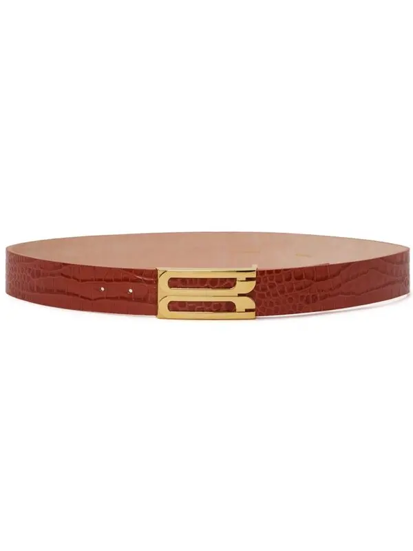 Victoria Beckham Jumbo Frame Leather Belt - Red
