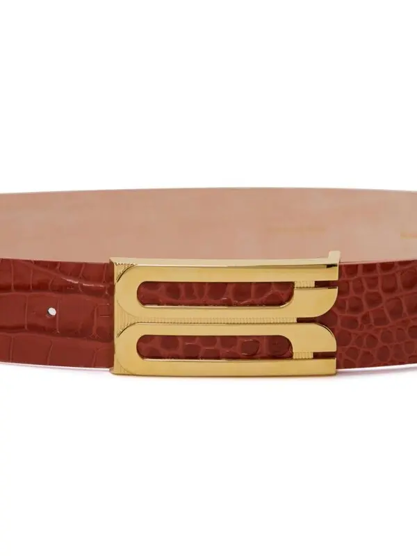 Victoria Beckham Jumbo Frame Leather Belt - Red