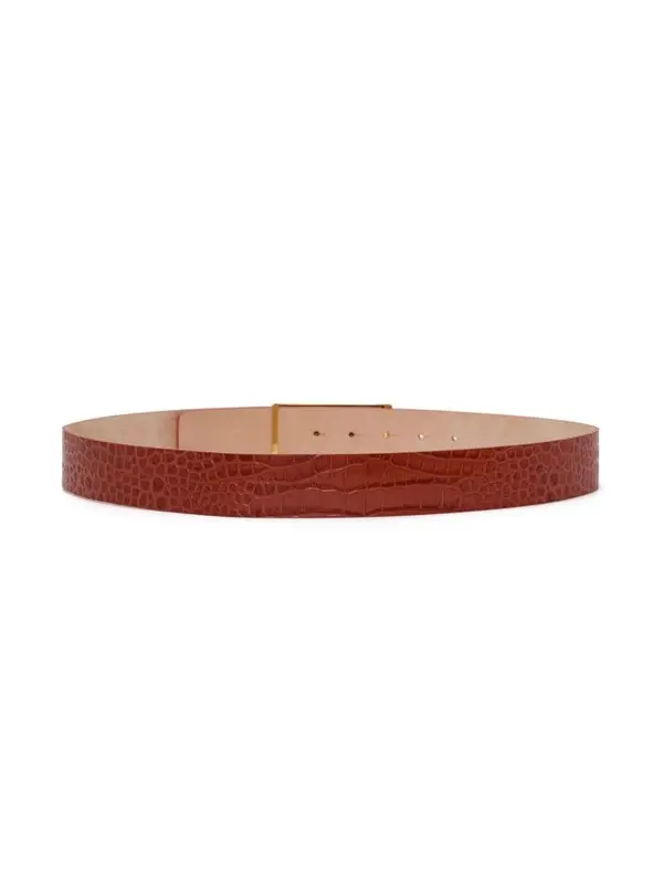 Victoria Beckham Jumbo Frame Leather Belt - Red