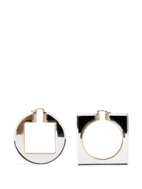 Jacquemus The Rond Carré Hoop Earrings - Silver