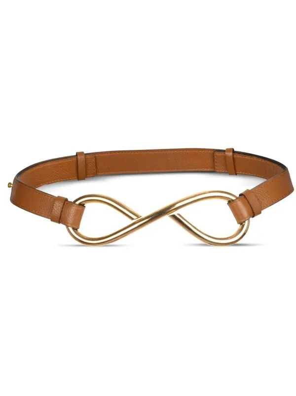 Silvia Tcherassi Oihana Leather Belt - Brown