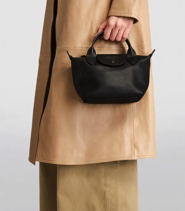 Longchamp Leather Le Pliage Xtra Handbag - Black