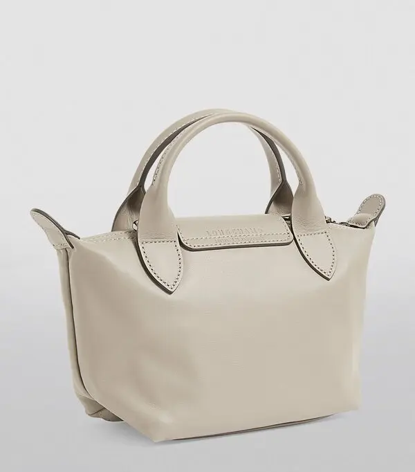 Longchamp Le Pliage Xtra Leather Handbag - Grey