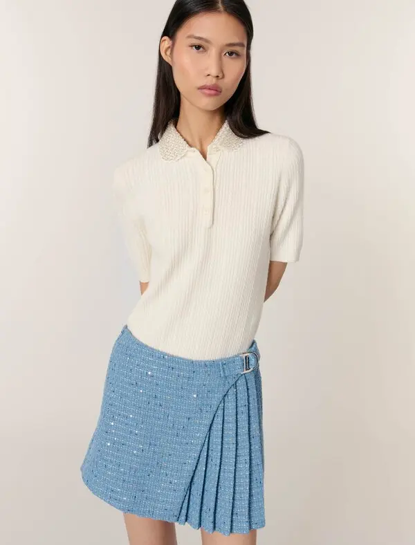 Maje Tweed Skort
