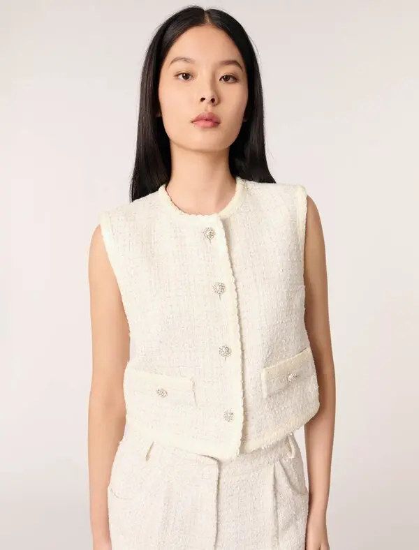 Maje Cotton Tweed Jacket