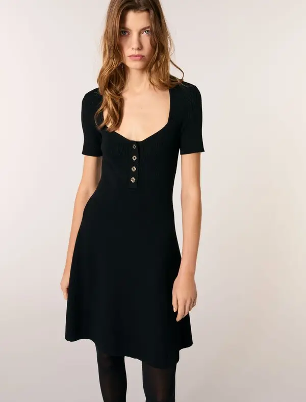 Maje Rib Knit Mini Dress