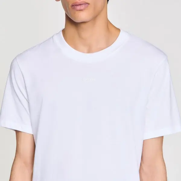 Sandro Cotton T-shirt With Logo - Optic White