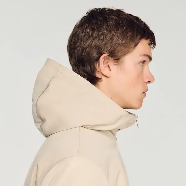Sandro Nylon Windbreaker - Beige