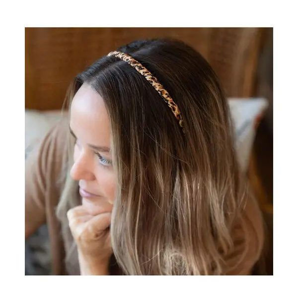 HEADBANDS OF HOPE Cheetah Printed Headband - Gold