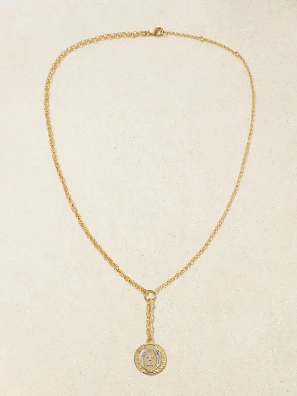 FOUNDRAE Vivacity 18-karat Yellow And White Diamond Necklace - Gold