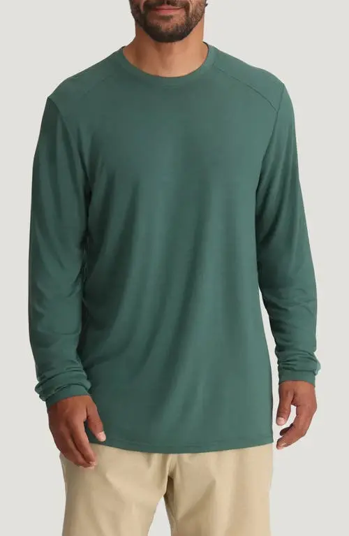 FREE FLY Lightweight Upf 20+ Long Sleeve T-shirt - Sea Pine