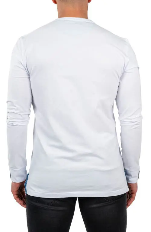 MACEOO Edison Solid V-neck Cotton Sweater