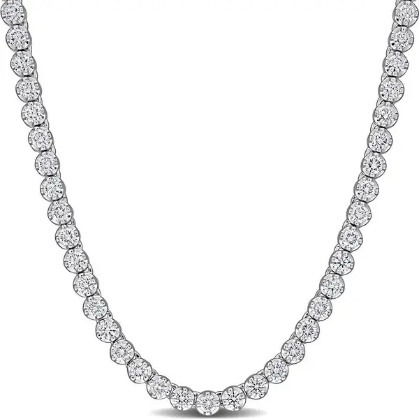 JULIANNA B. Lab-grown Diamond Tennis Necklace 14k - White Gold