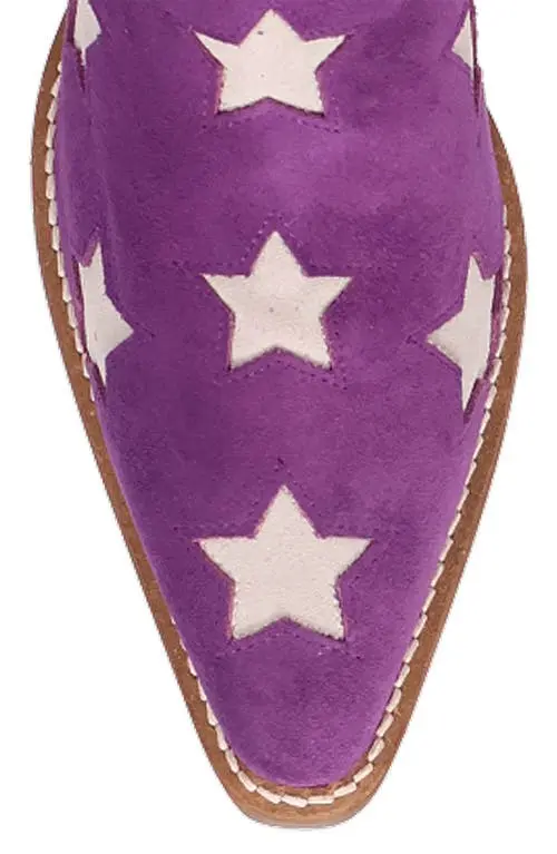 DINGO Super Star Knee High Western Boot - Purple