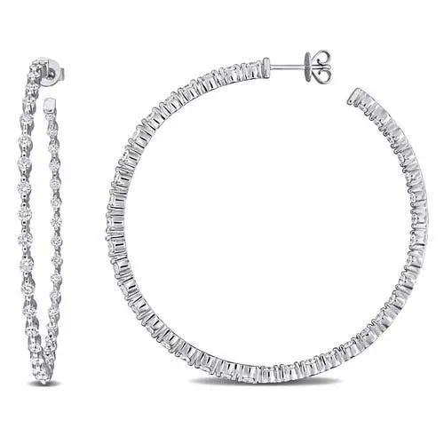JULIANNA B. 2 3/4ct. T.w. Lab-grown Diamond Hoop Earrings 14k - White Gold