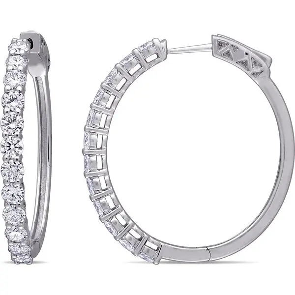 JULIANNA B. 2 3/8ct. T.w. Lab-grown Diamond Hoop Earrings 14k - White Gold