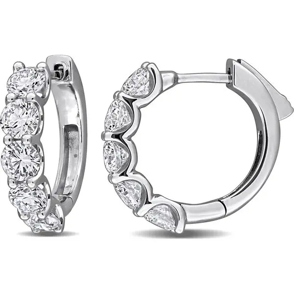 JULIANNA B. 2 1/2ct. T.w. Lab-grown Diamond 14k Hoop Earrings - White Gold