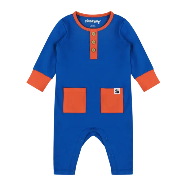 MIXED UP CLOTHING Baby Jumpsuit Romper - Blue/red