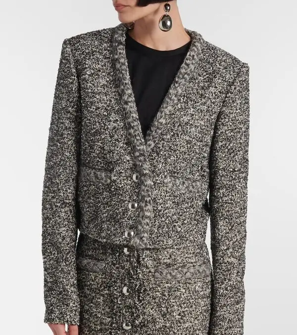 Isabel Marant Gwendoline Cropped Tweed Blazer