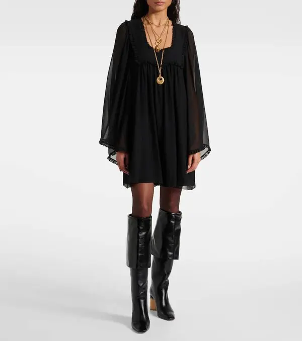 Chloé Georgia 90 Leather Knee-high Boots