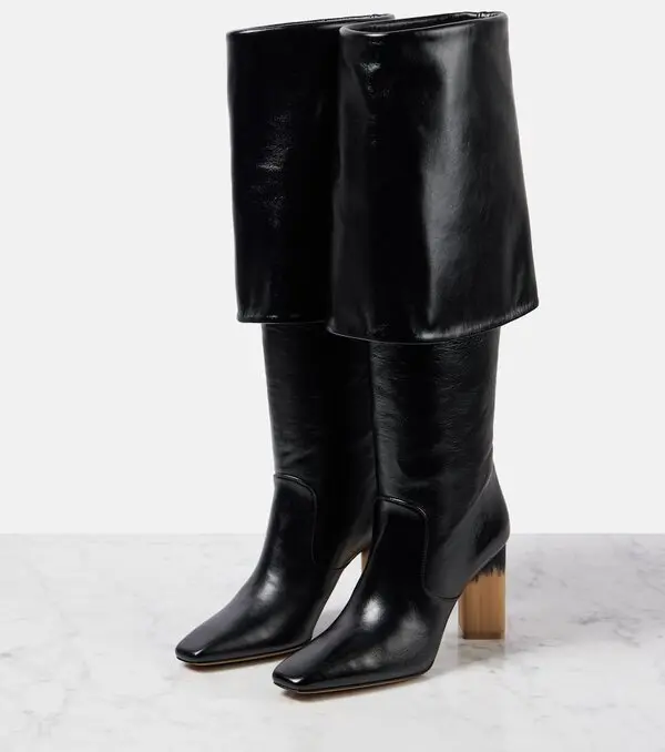Chloé Georgia 90 Leather Knee-high Boots