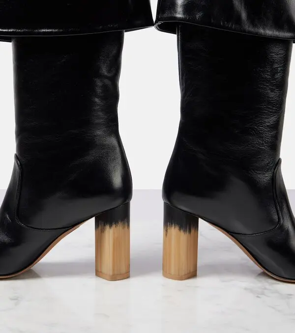 Chloé Georgia 90 Leather Knee-high Boots