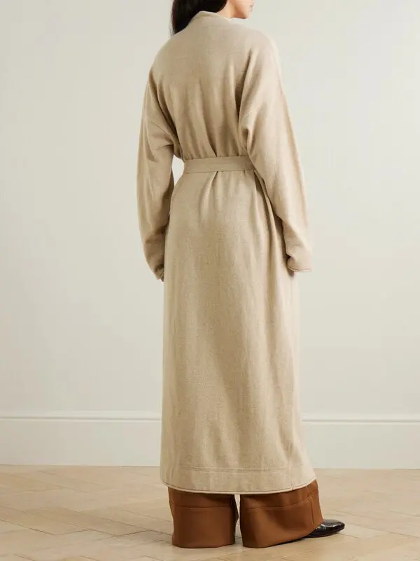 Max Mara Asbuurg Belted Cashmere Cardigan - Neutrals