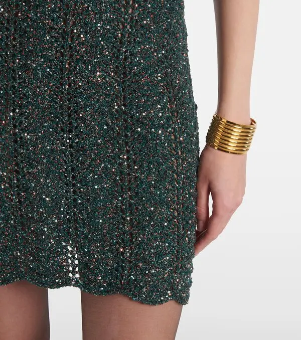 Saint Laurent Sequined Minidress - Multicoloured | Editorialist
