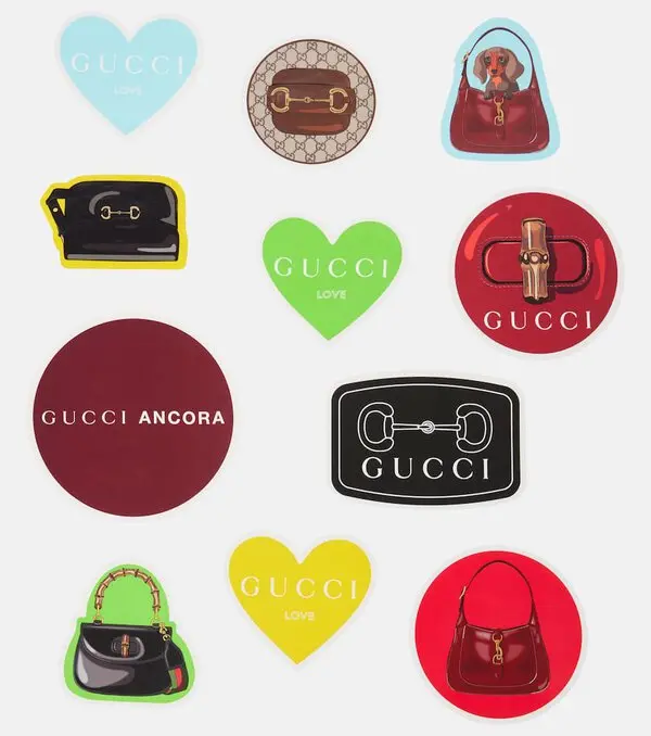Gucci Set Of 11 Luggage Stickers - Multicoloured