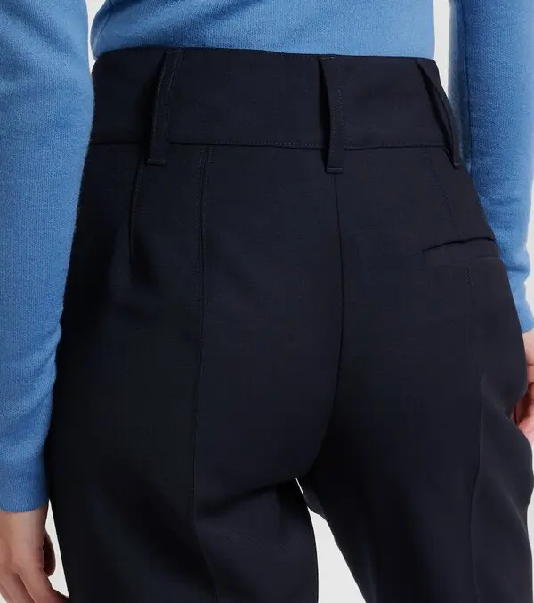 Gabriela Hearst Rhein Wool Flared Pants - Blue