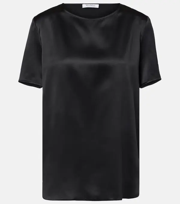 Max Mara Dida Silk Top - Black