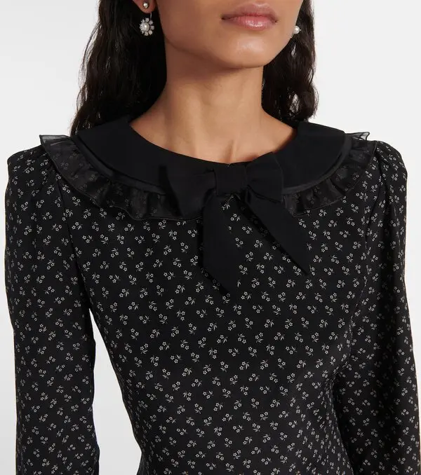 Alessandra Rich Floral Silk Minidress