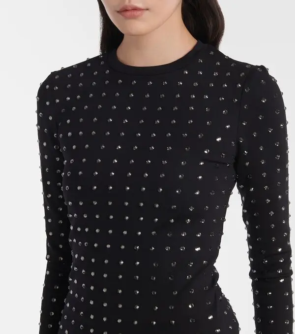 Sportmax Negus Crystal-embellished Top - Black