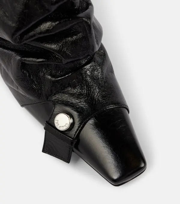 Attico Juno 95 Leather Knee-high Boots - Black