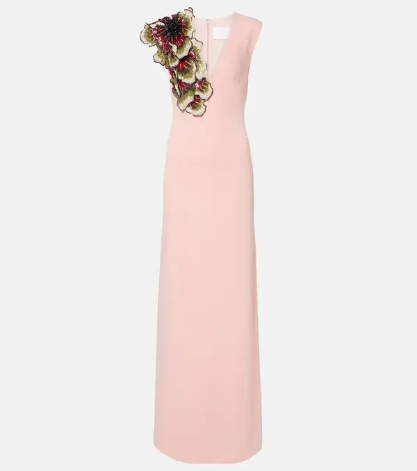 Costarellos Crêpe Gown