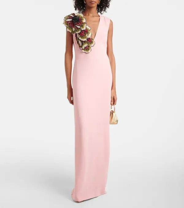 Costarellos Crêpe Gown