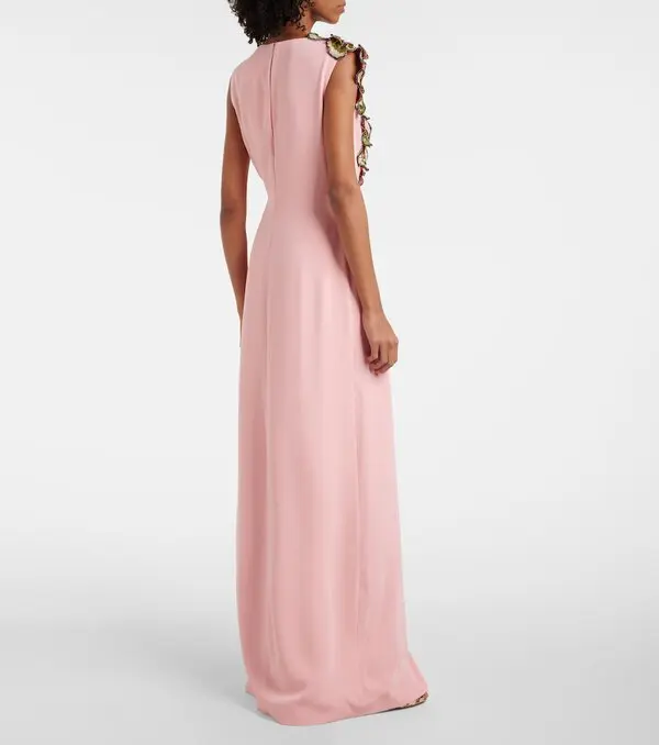 Costarellos Crêpe Gown