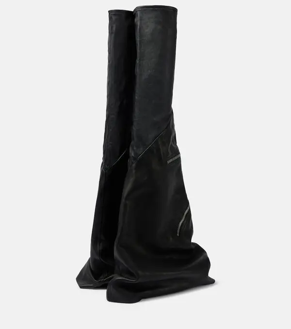 Rick Owens Leather Knee-high Boots