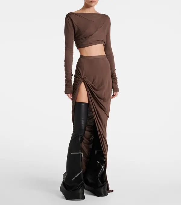 Rick Owens Leather Knee-high Boots