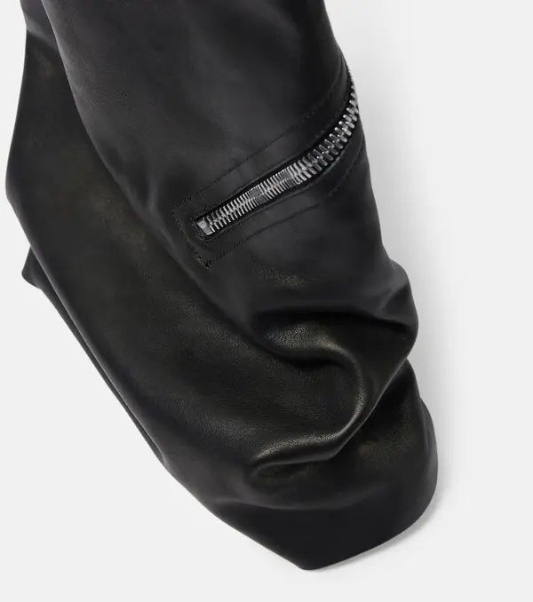 Rick Owens Leather Knee-high Boots