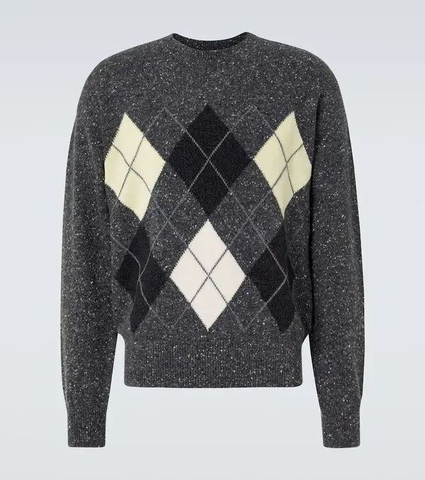THE ROW Pincer Argyle Cashmere Sweater