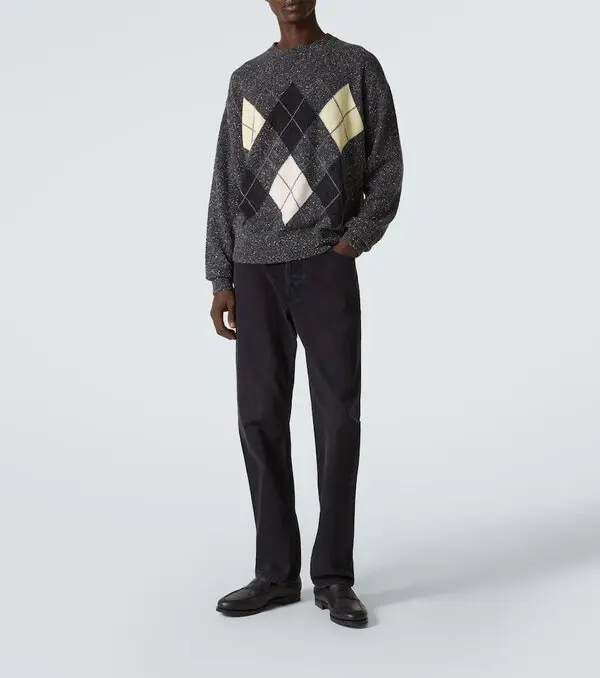 THE ROW Pincer Argyle Cashmere Sweater