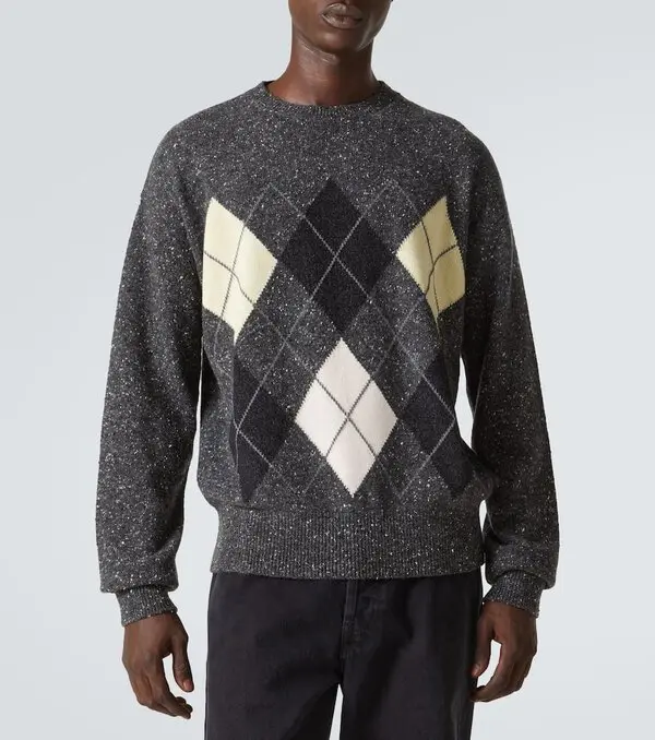 THE ROW Pincer Argyle Cashmere Sweater